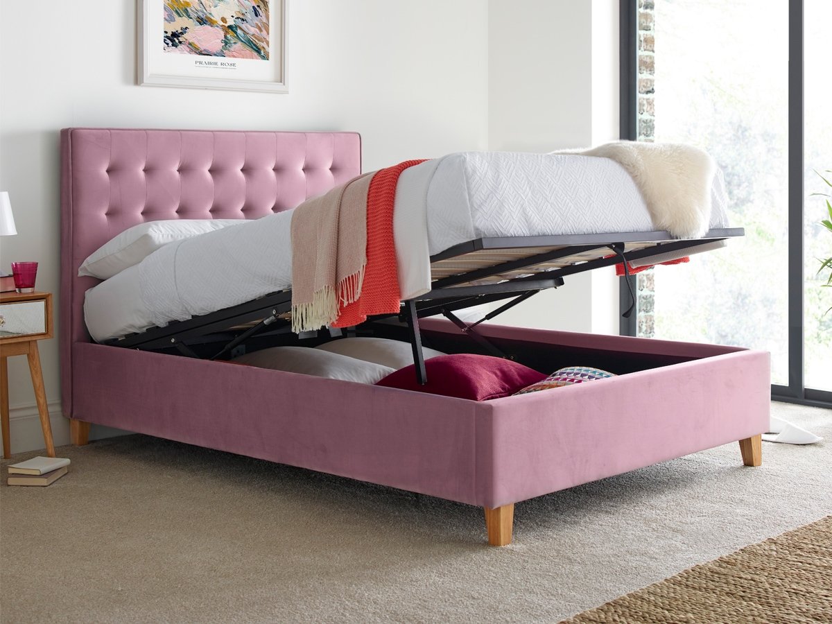 Bedmr Kingham Ottoman Bed Pink