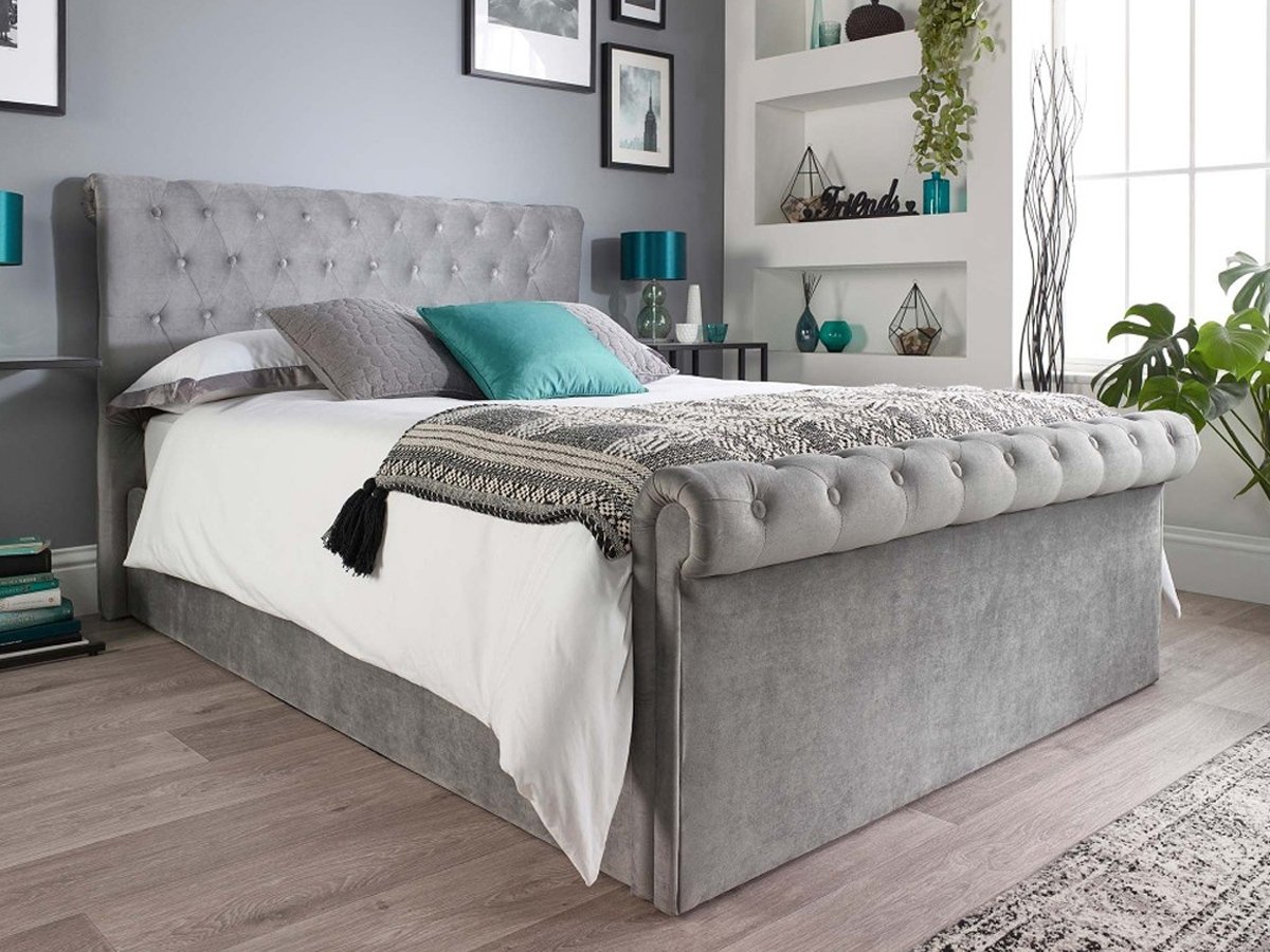 Aspire Chesterfield Sleigh Bed Frame